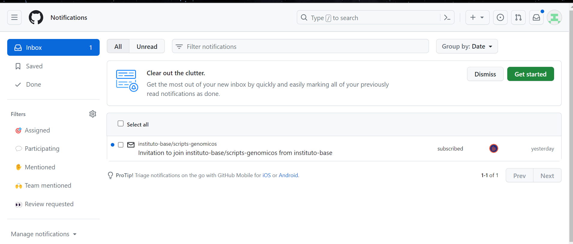 Instructivo acceso repositorios privados GitHub